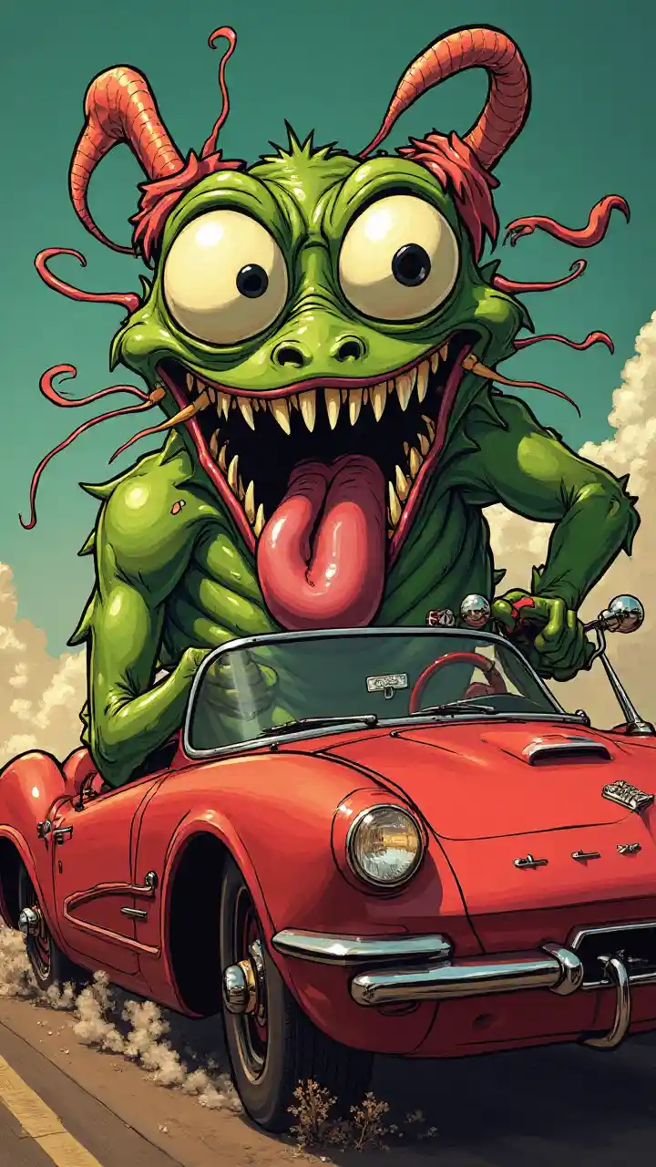 Ed Roth's Rat Fink Monster Design Features Sharp Colors