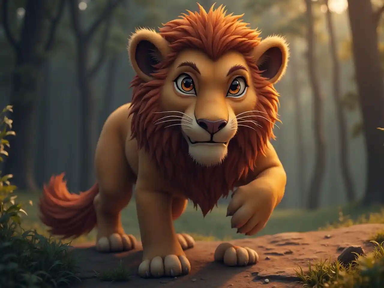 The Journey of Simba as a Majestic Wolf