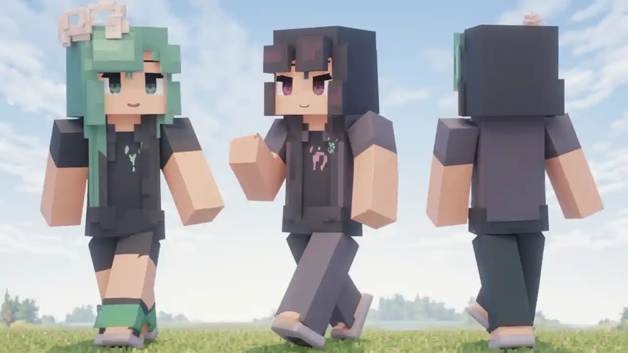 Creating an Anime Style Minecraft Skin with Peace Pose