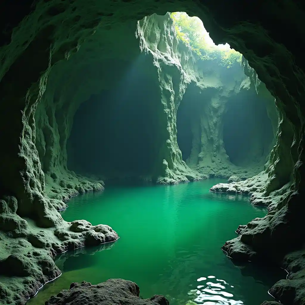 Exploring the Mysterious Cave with Toxic Green Pools