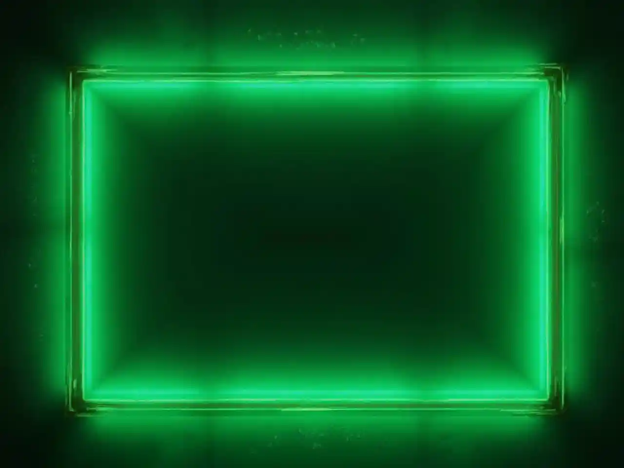 Stylish Green Neon Light Frame with Metallic Finish