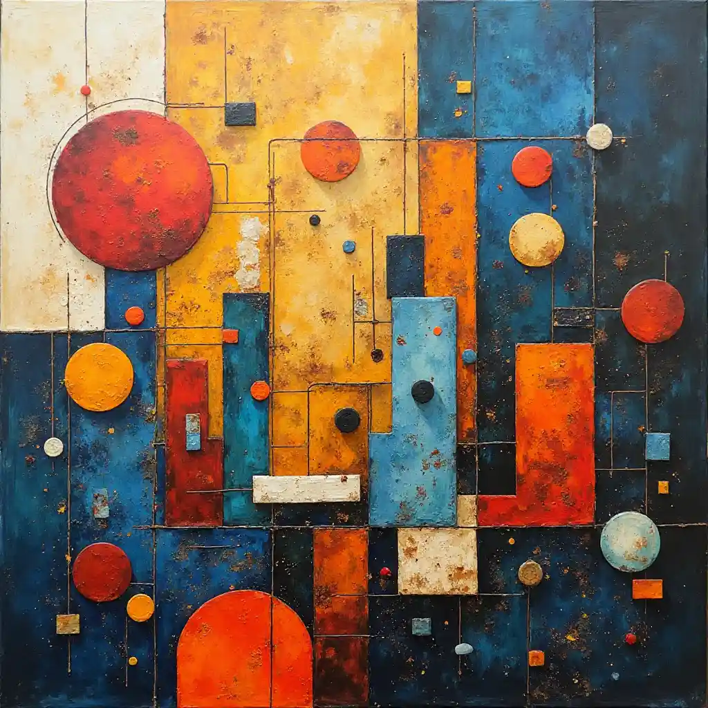 Exploring the Depths of Abstract Modern Art Composition