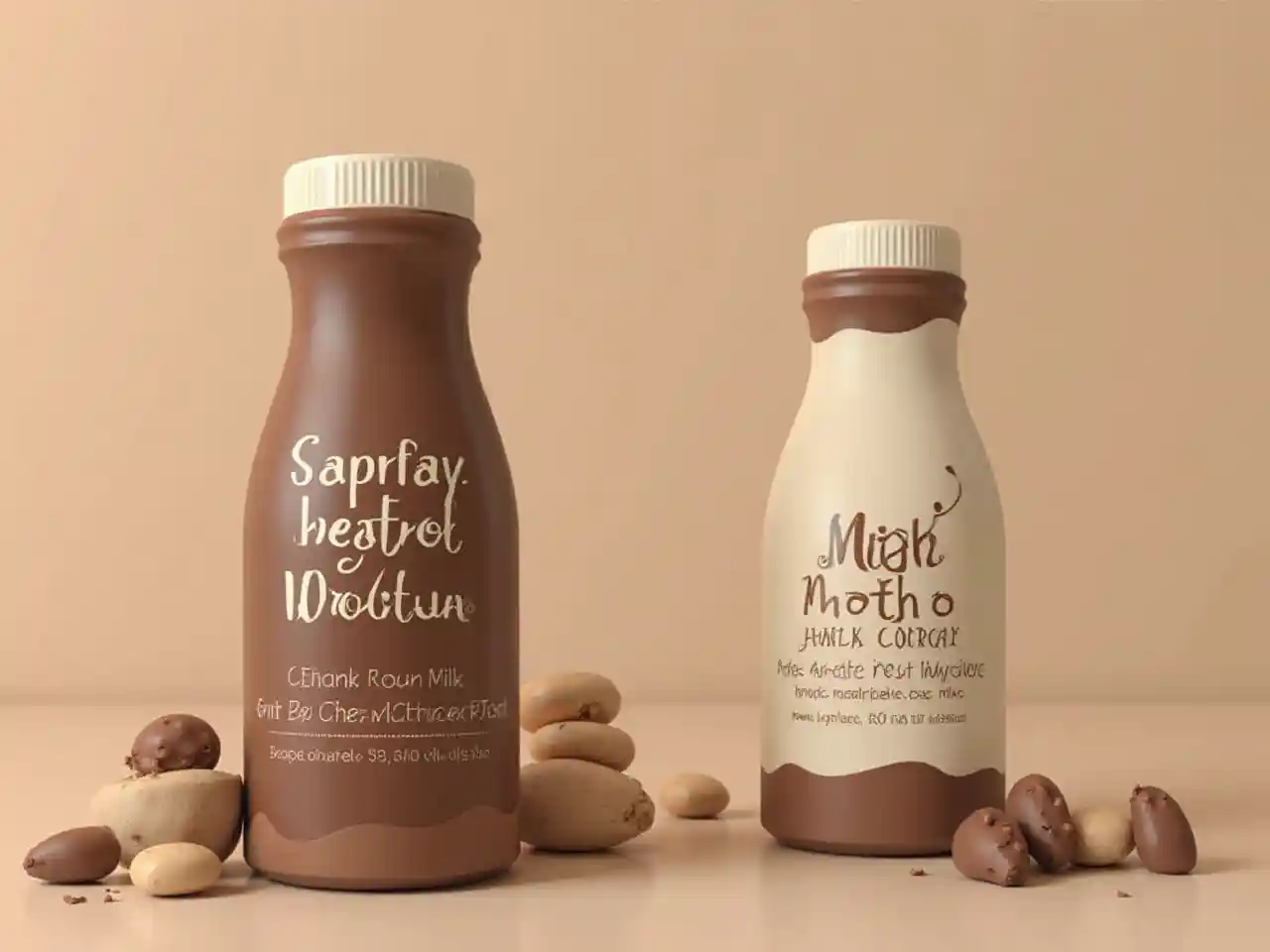 Creative Customizable Logo Design for Chocolate Milk Bottles