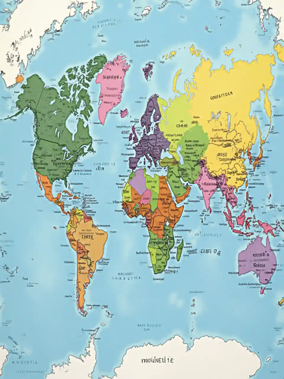 Explorando las divisiones del mapa del mundo por regiones