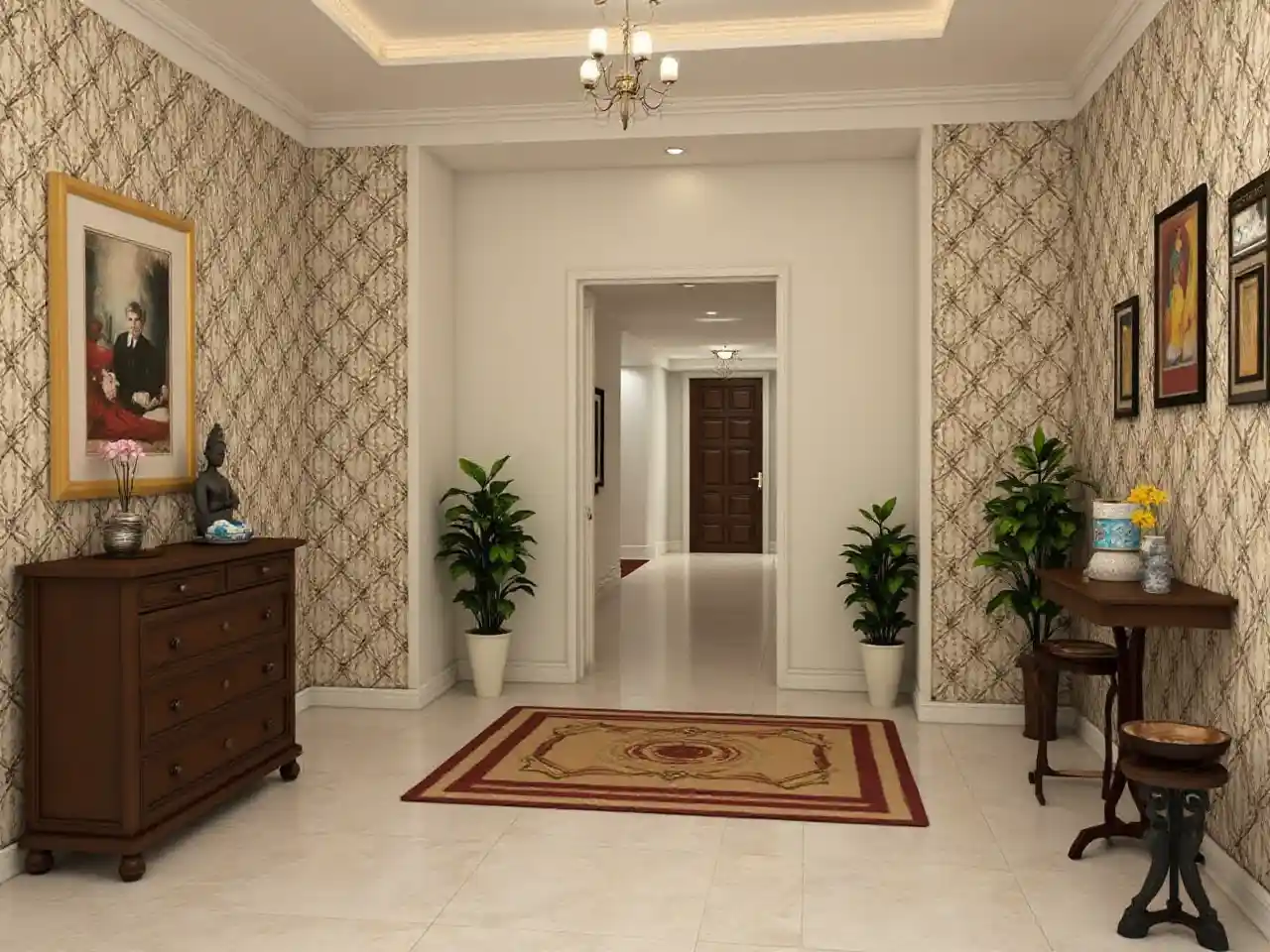 Exploring the Blend of Traditional and Modern Indian Foyer Design