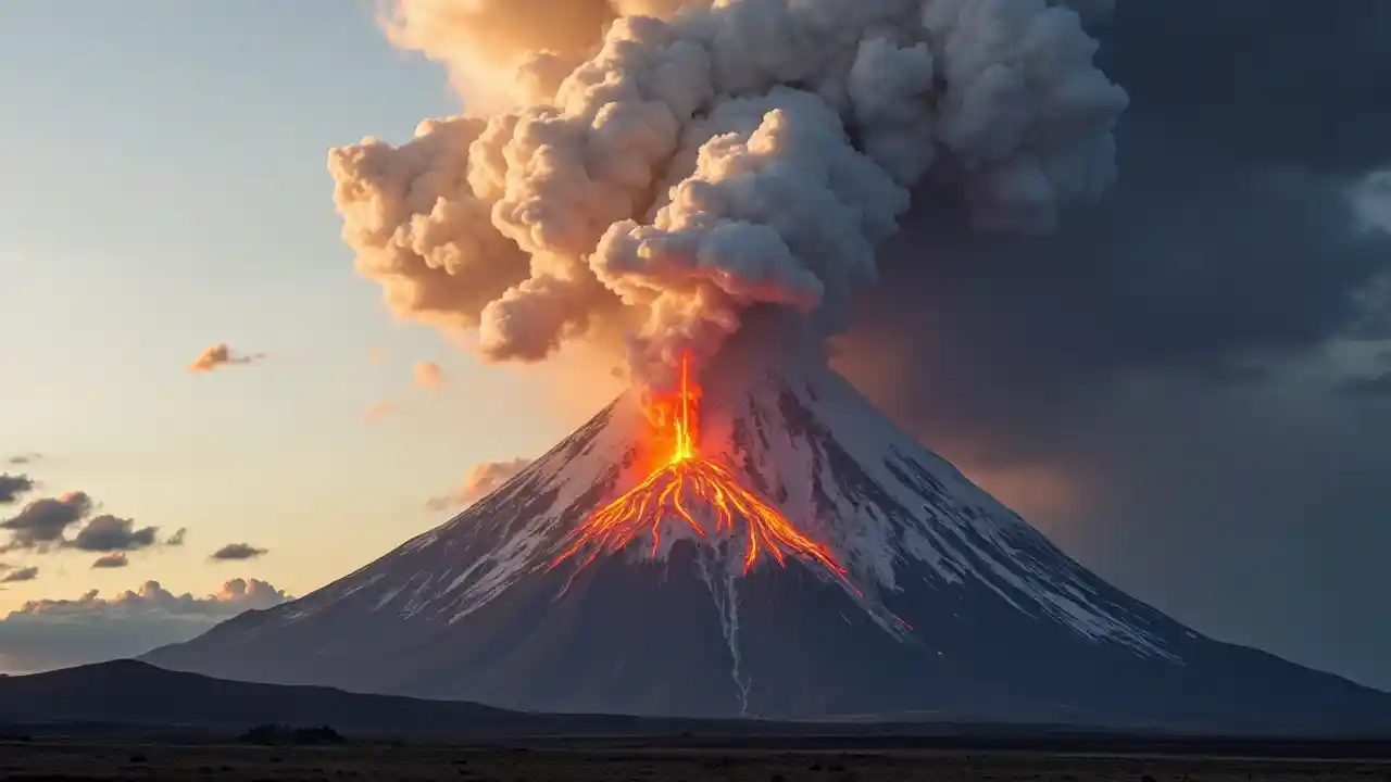 An Amazing Image Capturing Volcanic Eruption Dynamics