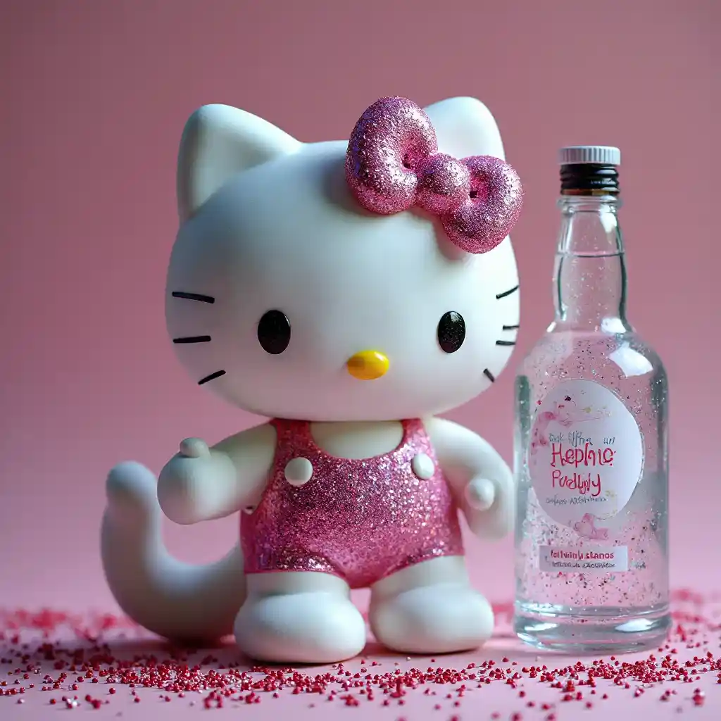 Glittery Hello Kitty Inspired Vodka Cocktail Delight