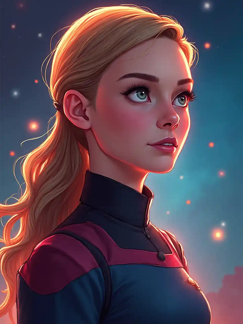 Young Sigrid as a Cadet in Star Trek Discovery Art