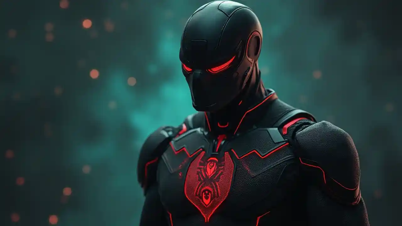 The Vibrant Design of a Black Superhero Suit