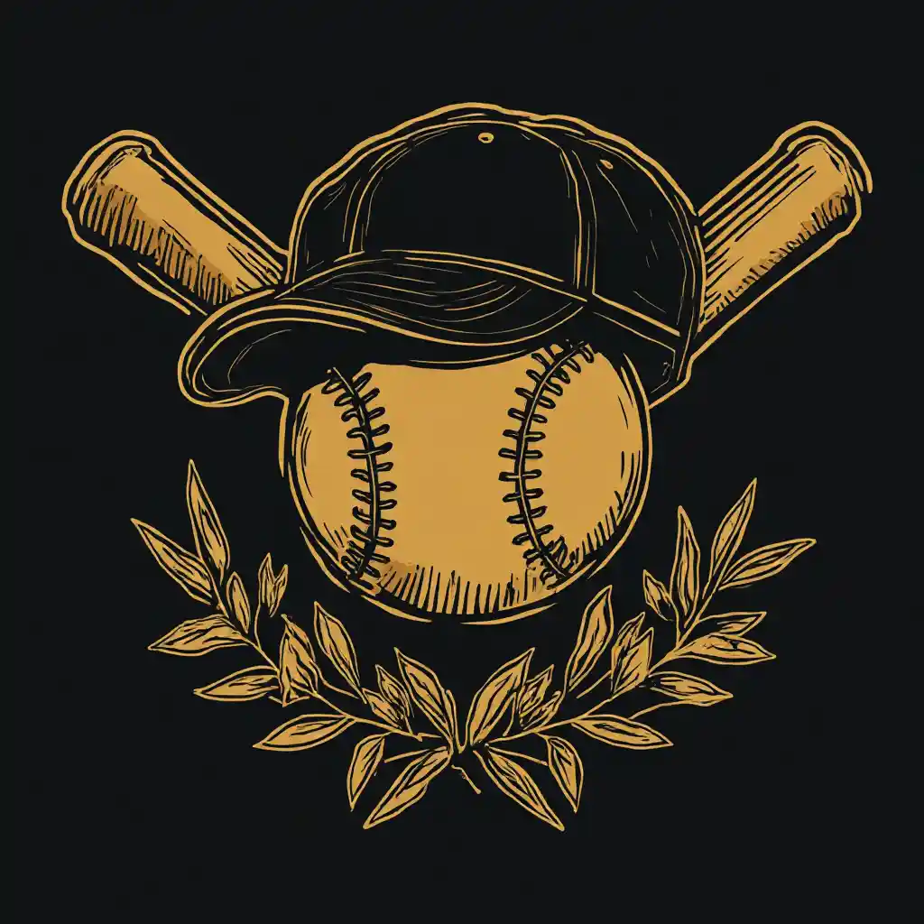 Elegant Black and Gold Baseball Program Cover Design