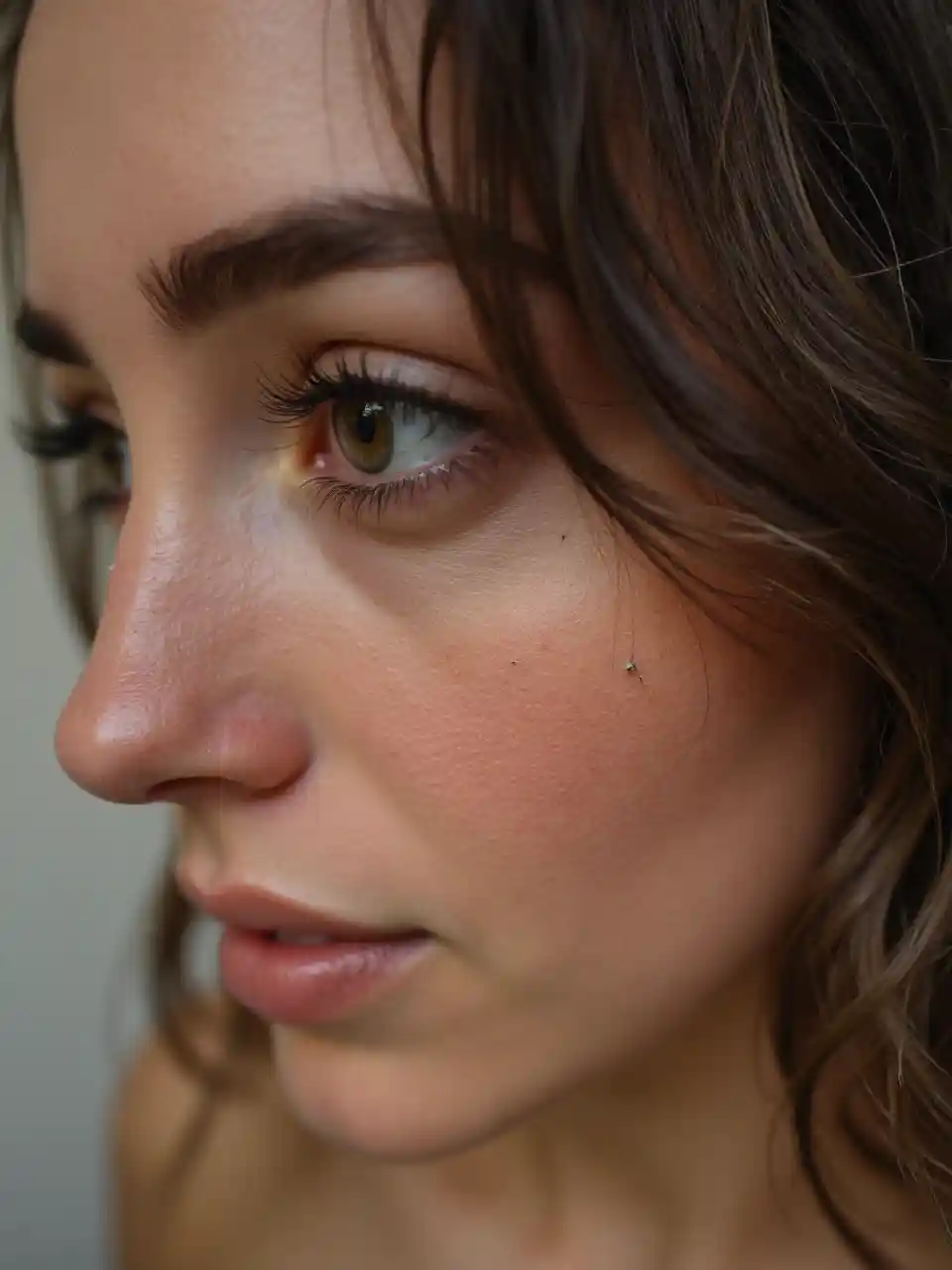 Captivating Close-Up on Intricate Skin and Hair Textures