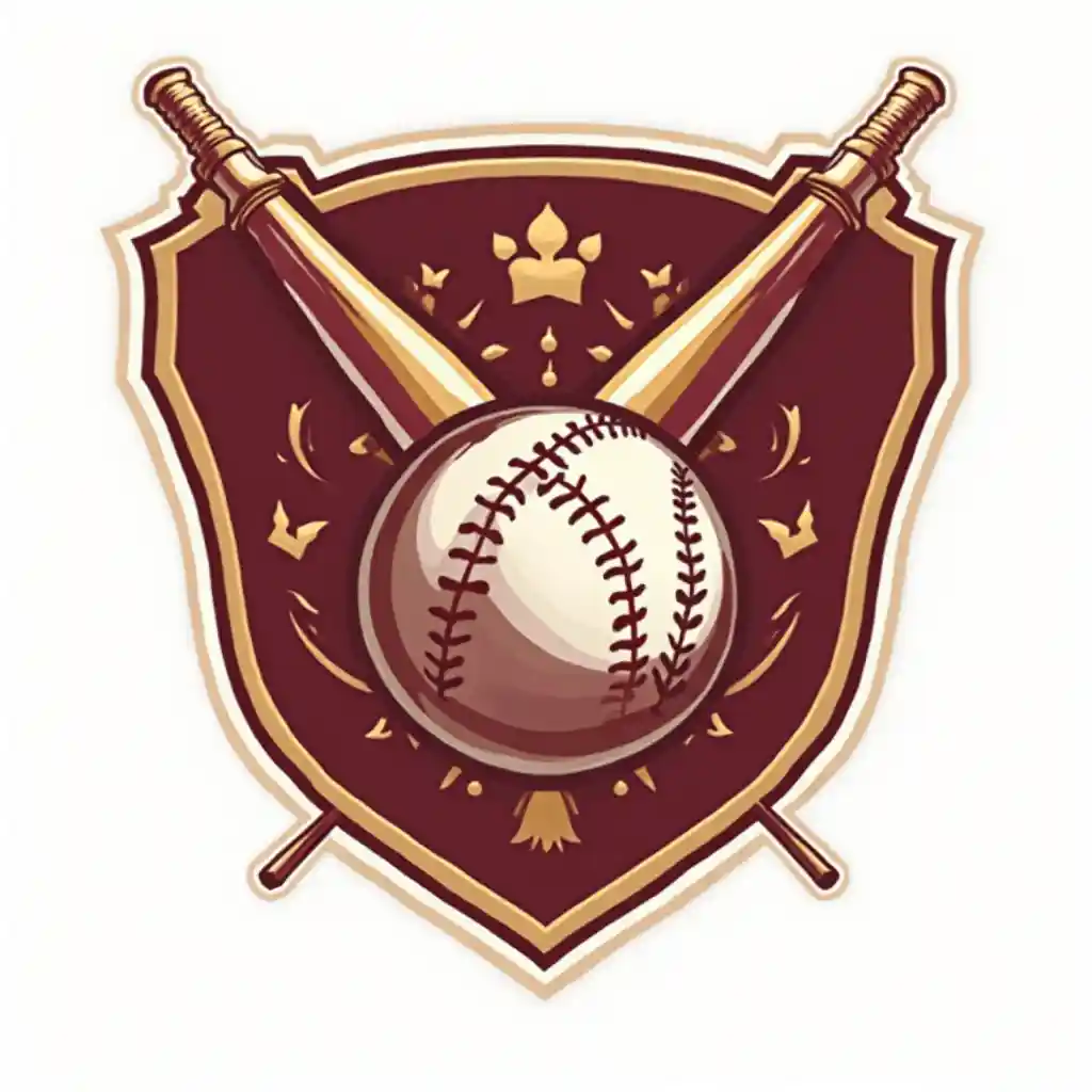 Creative Softball Emblem Design for Thunderbats Team