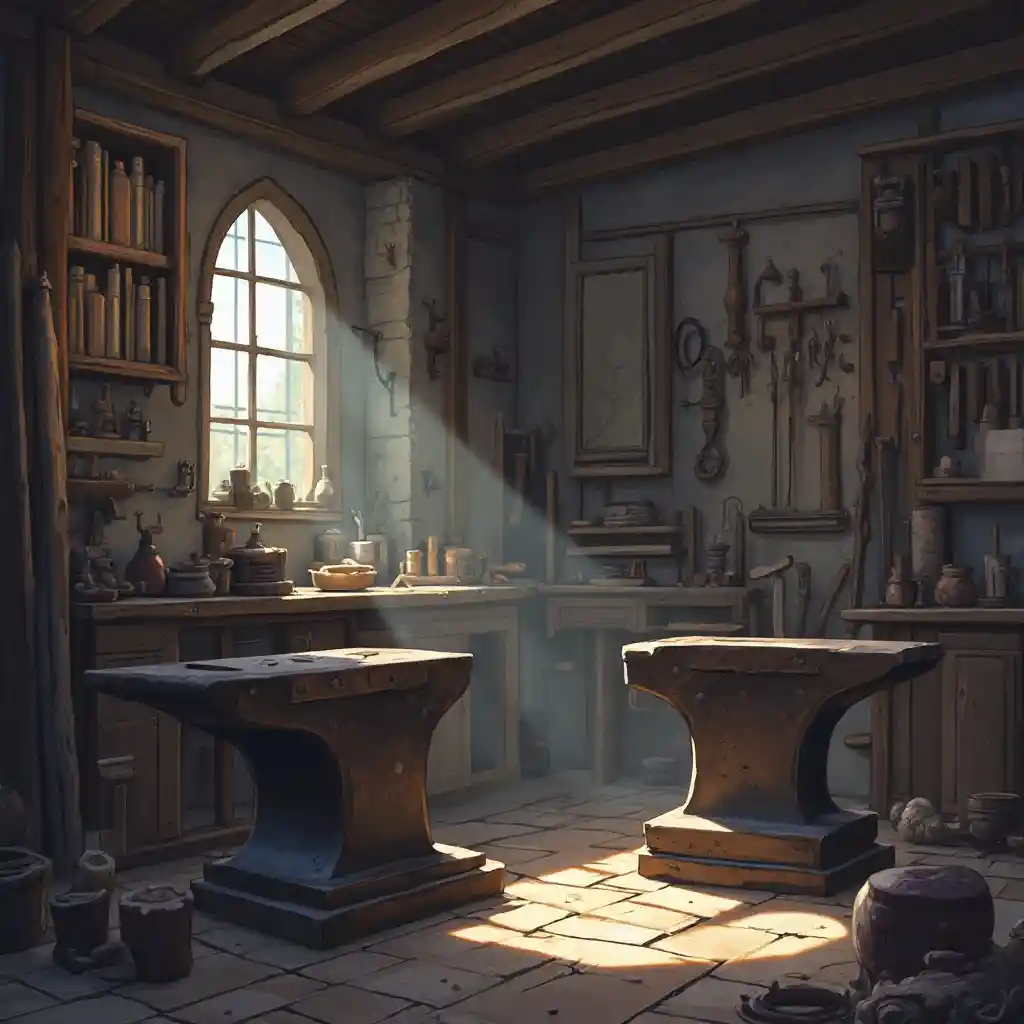 Exploring the Art of Swordmaking in an Anime Blacksmith Shop