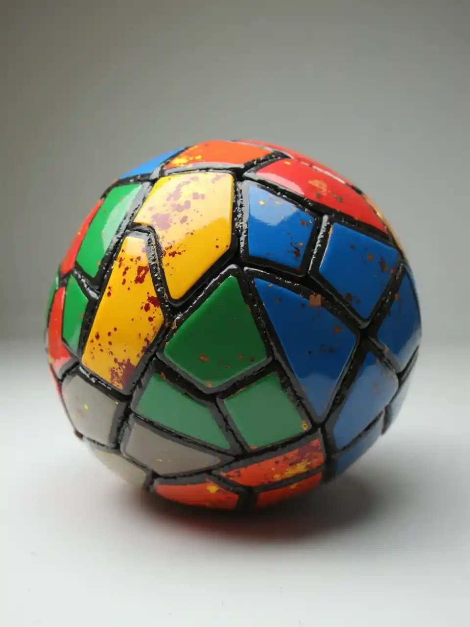 Innovative Soccer Ball Design Inspired by Rubik's Cube