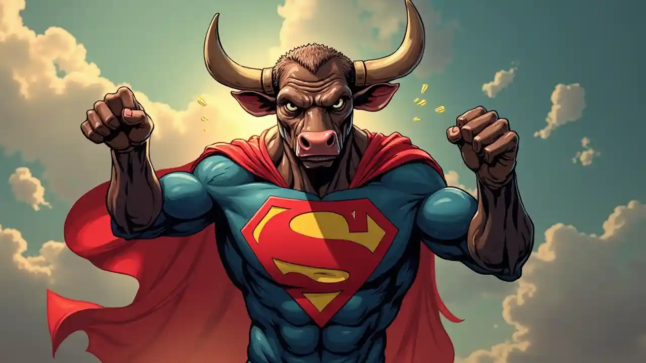 The Dynamic Bull-Headed Superhero in Action Pose