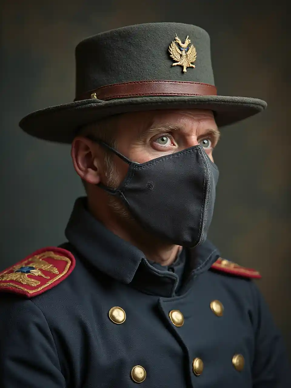 A Historical Portrait of a Civil War Soldier in Uniform