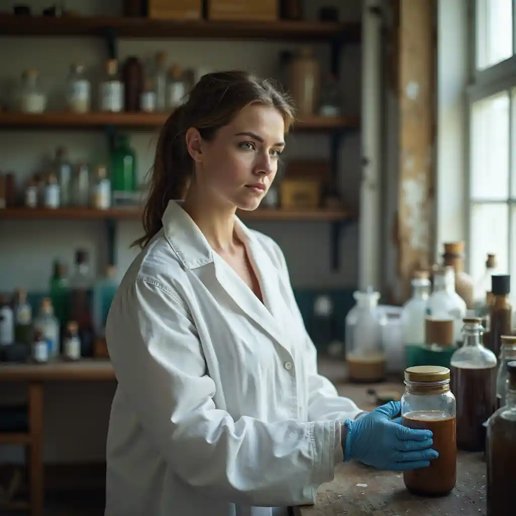 The Mysterious Gaunt Woman in the Historical Laboratory