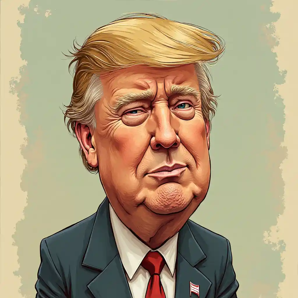 Exaggerated Features in Satirical Artwork of Public Figures