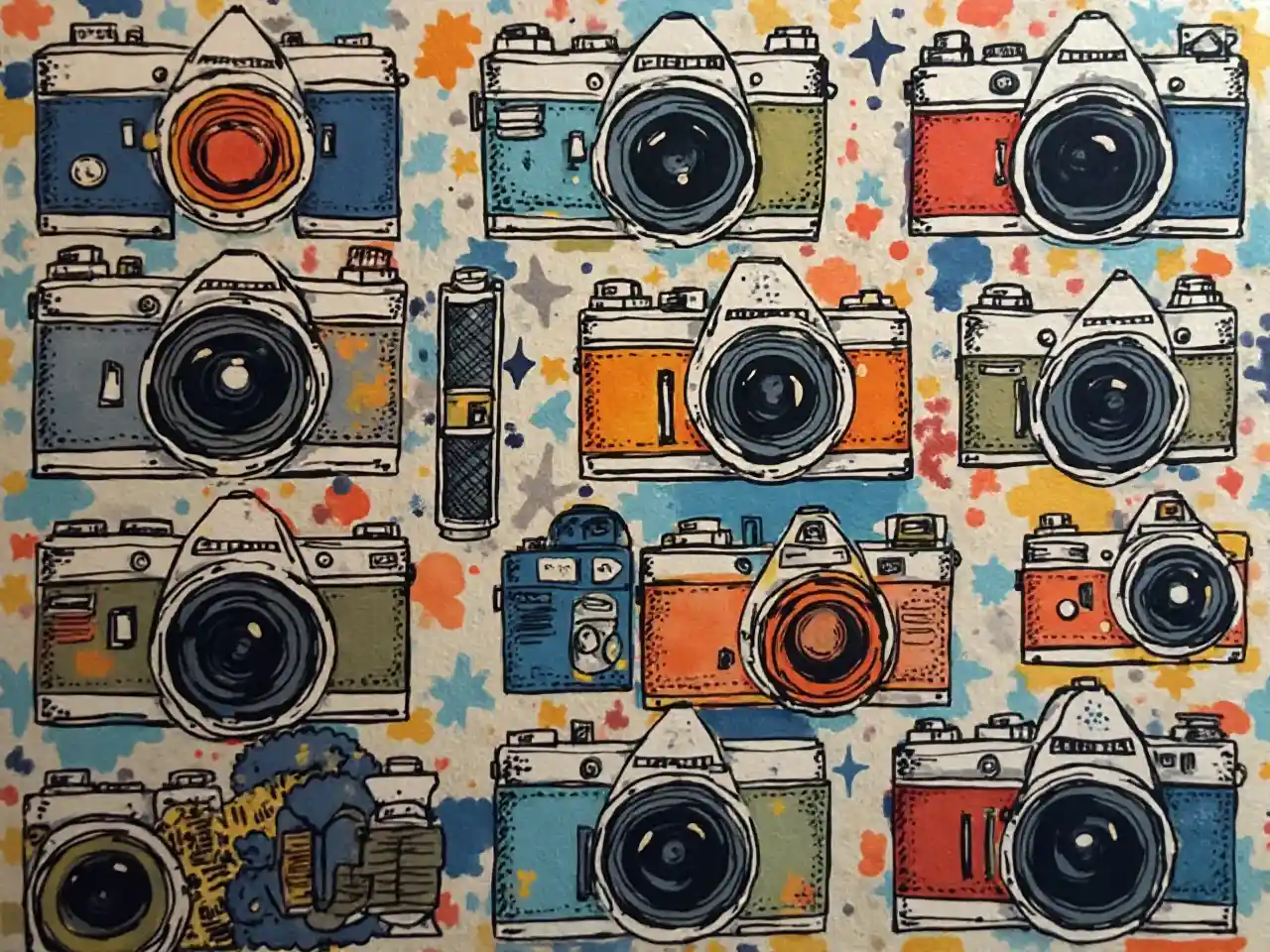 Unique Camera Patterns for Stunning Wall Art Designs