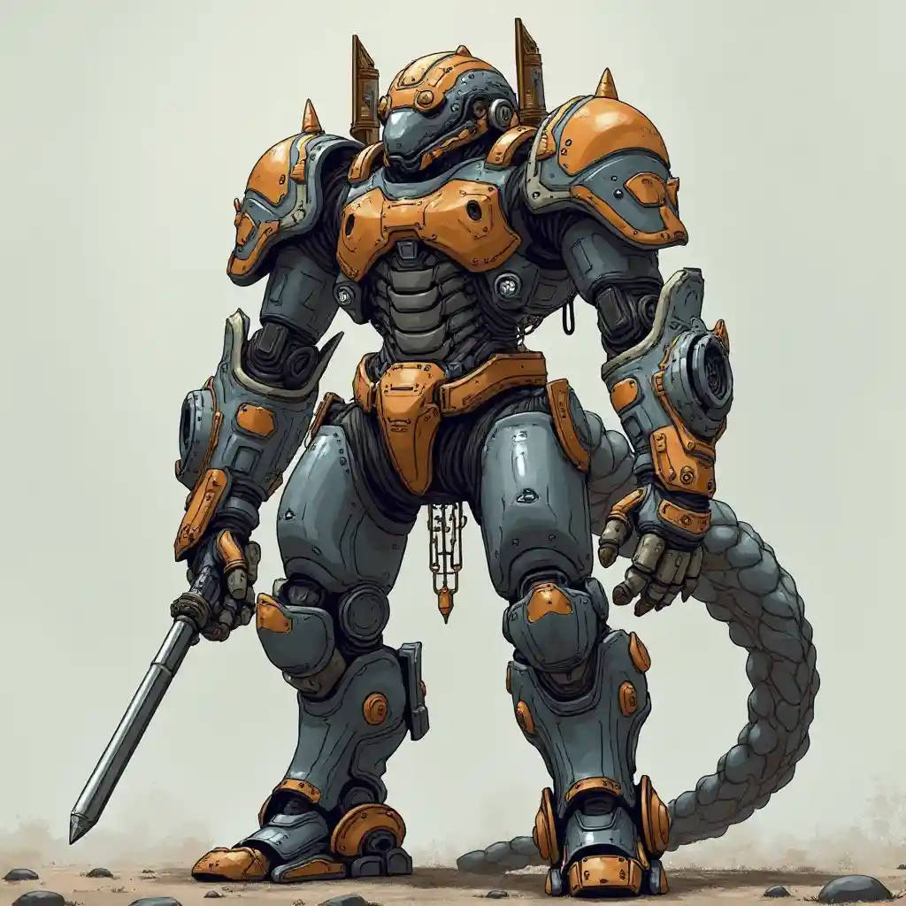 Revolutionary Anime Mech Armor Tailored for Reptilians