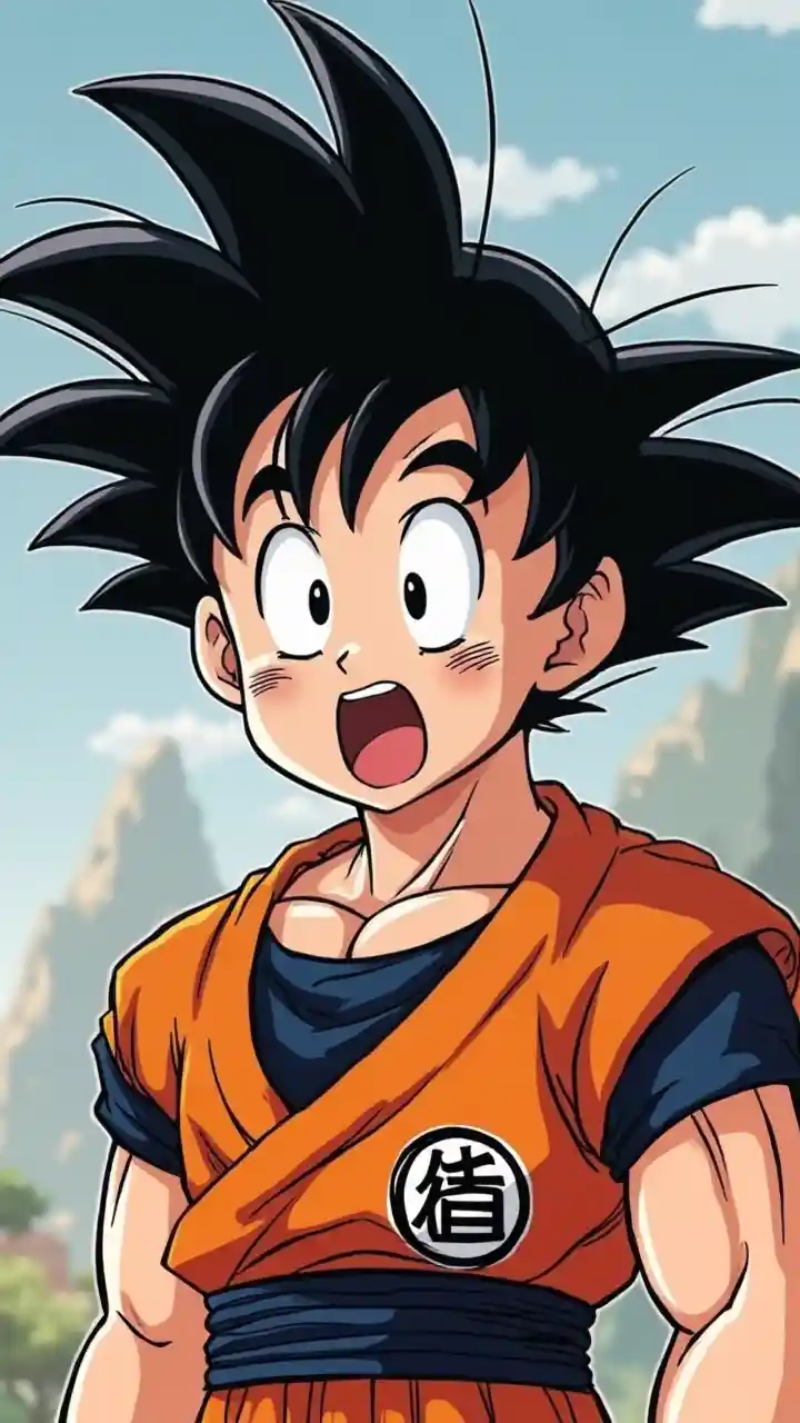 Goku's Surprising Expression in Dragon Ball Z