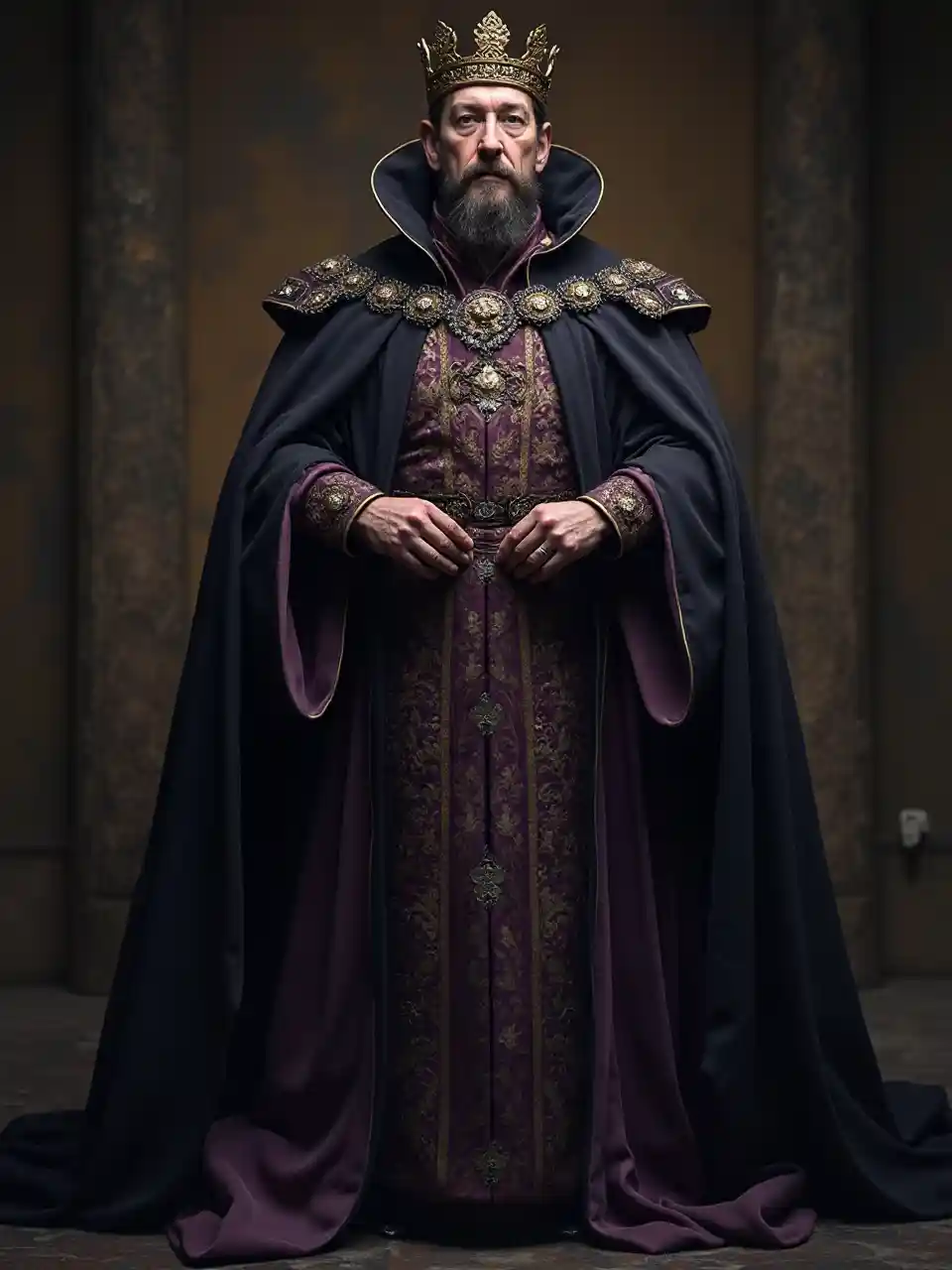 Majestic Portrait of a Regal King in Noble Robes