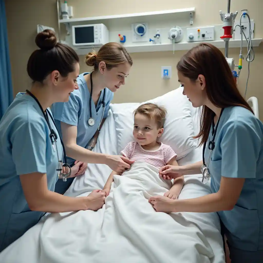 Compassionate Care: Nurses Supporting a Young Patient