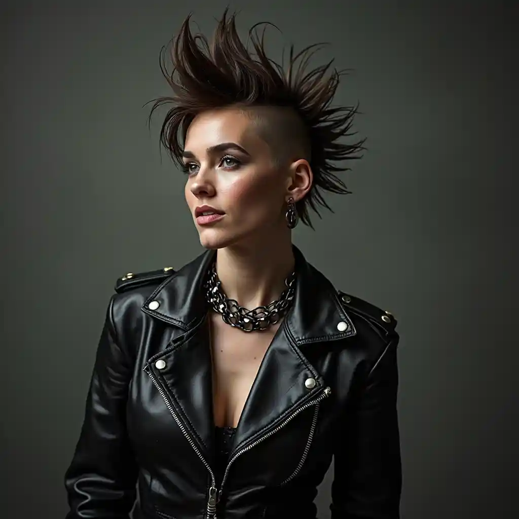 The Bold Style of a Mohawk Punk Rocker Woman