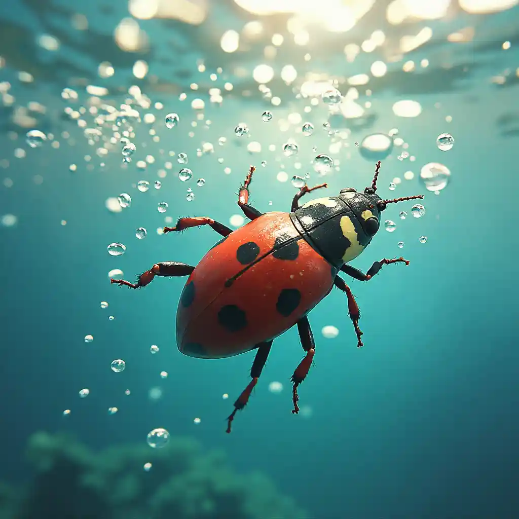 The Dream of a Ladybug Swimming in the Sea