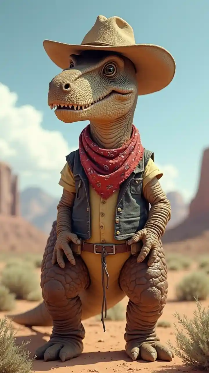 The Cowboy T-Rex: A Unique Desert Adventure