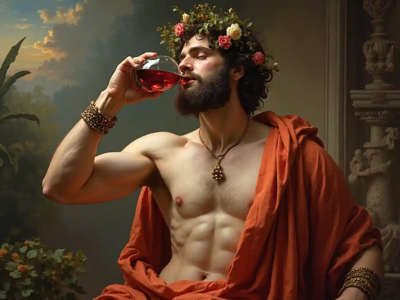 The Artistic Depiction of Dionysus and His Wine