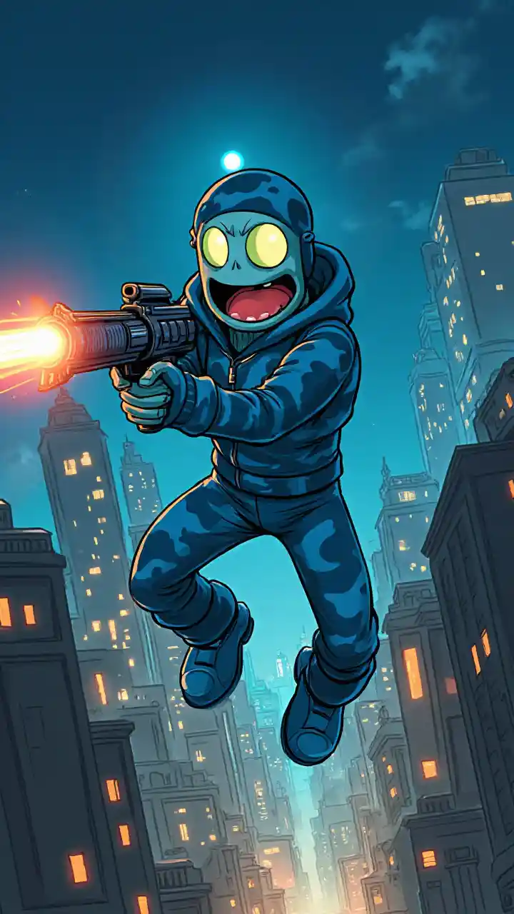 Epic Adventures of Earthworm Jim in a Futuristic City