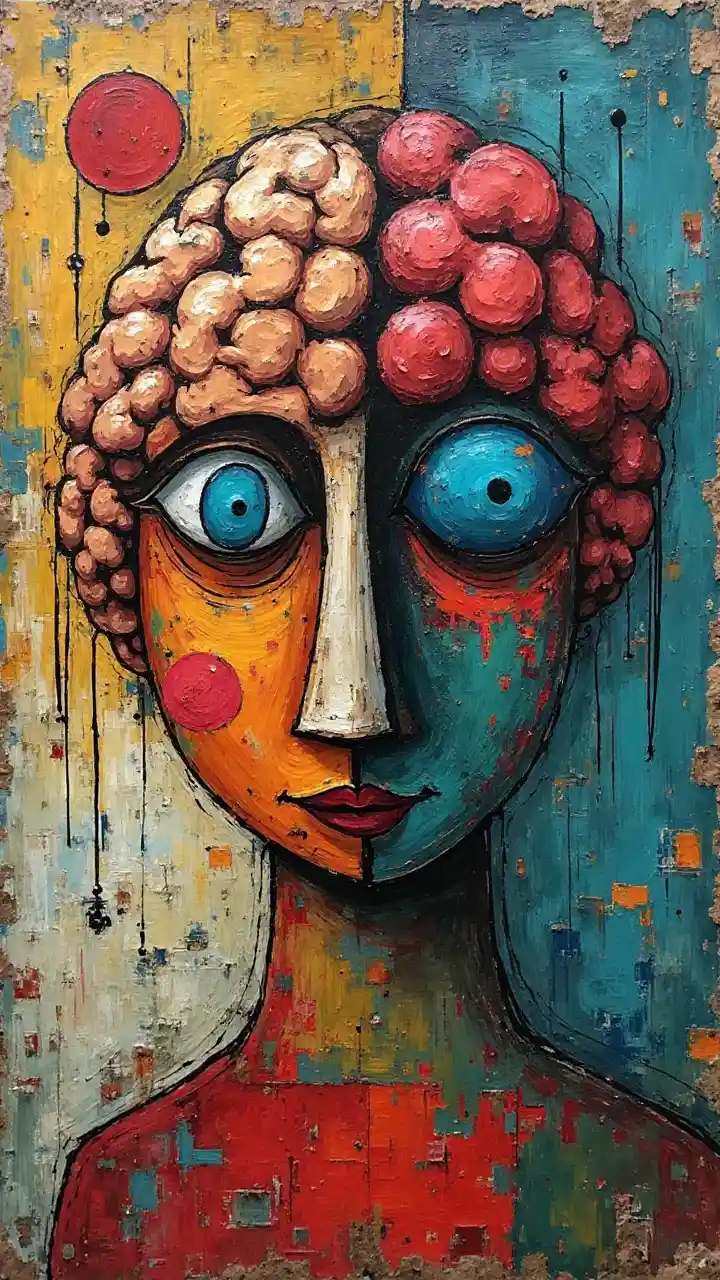 Exploring the Intricacies of Cubist Brain Artwork Inspired by Picasso