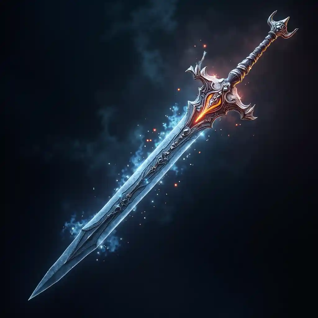 A Stunning Fantasy Greatsword with Electric Sparks