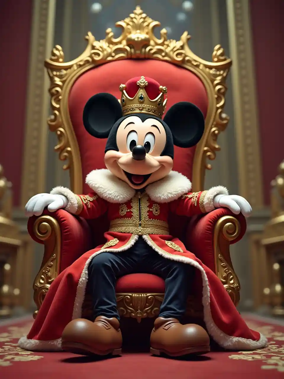 Mickey Mouse Royalty: A Grand Palace Throne Scene