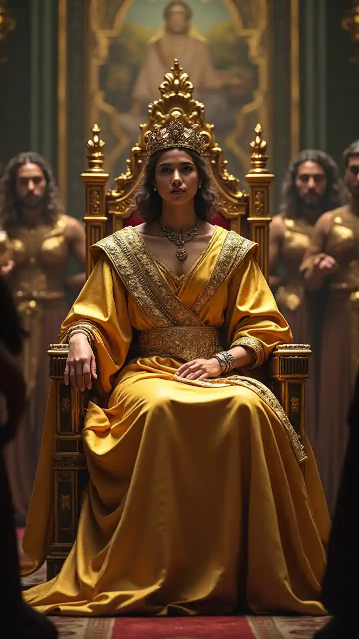 Majestic Monarch Resplendent in Gold Attire
