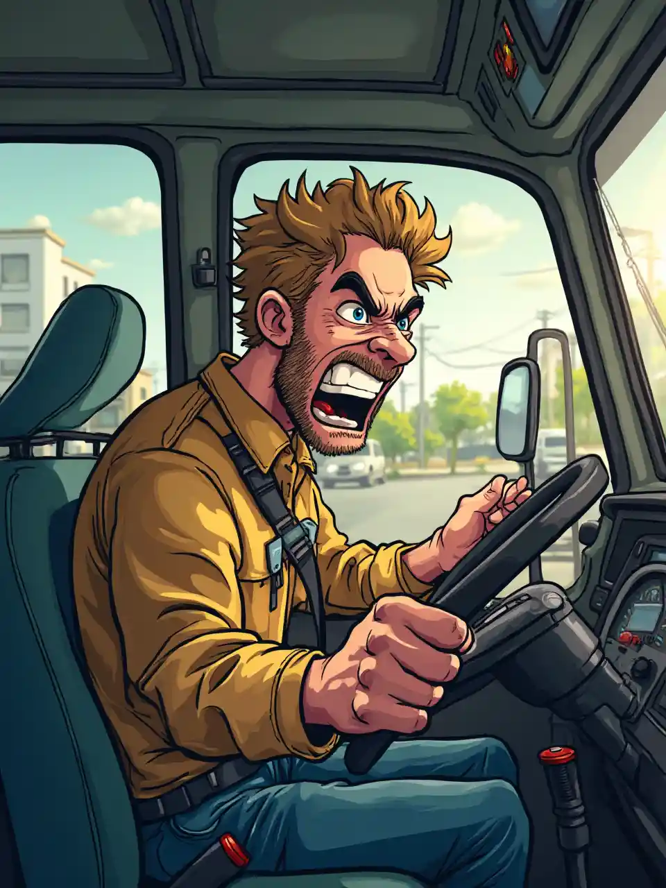 The Frustrated Bus Driver and His Steering Wheel