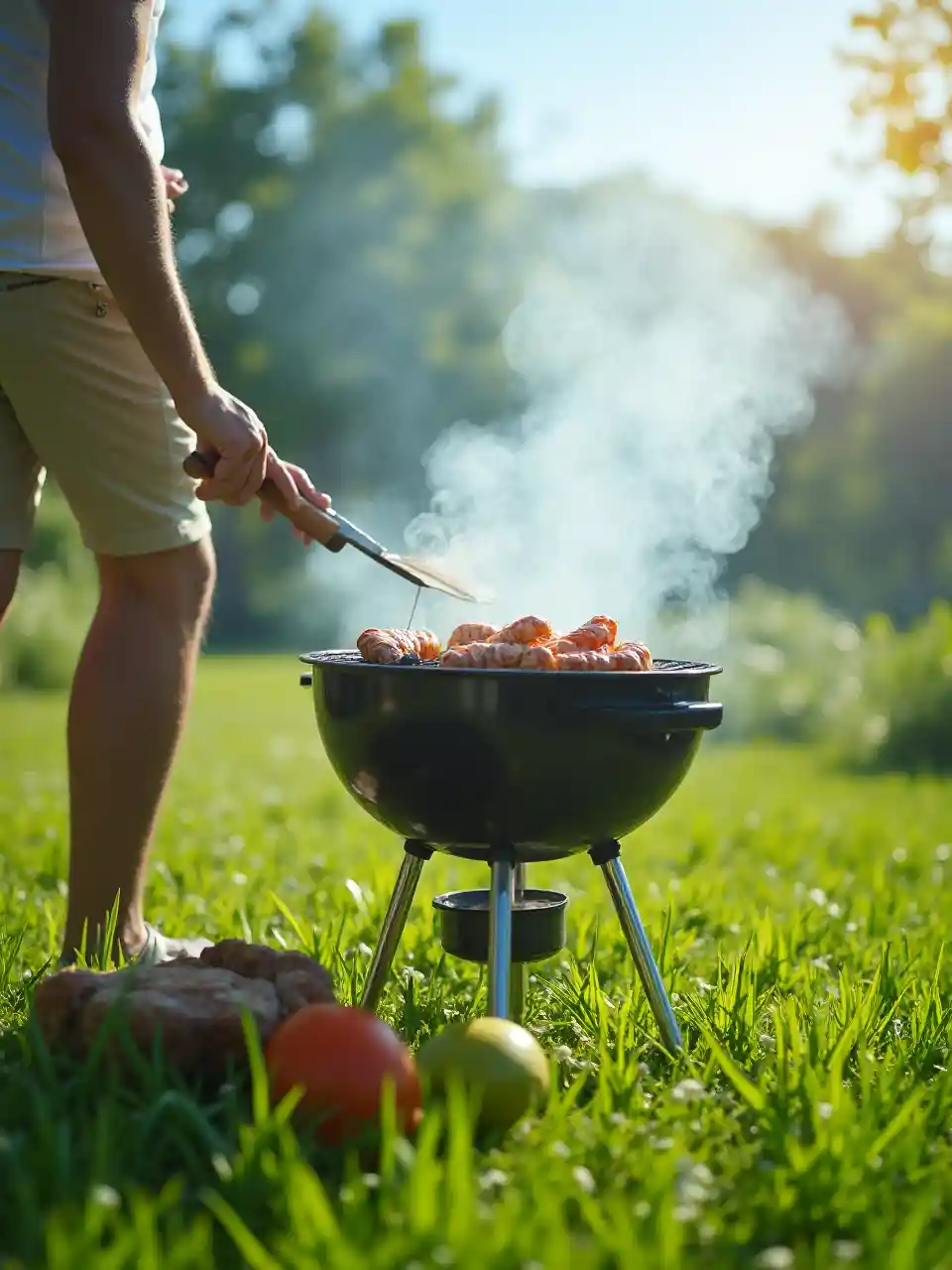 Enjoying a Perfect Barbecue on a Sunny Day