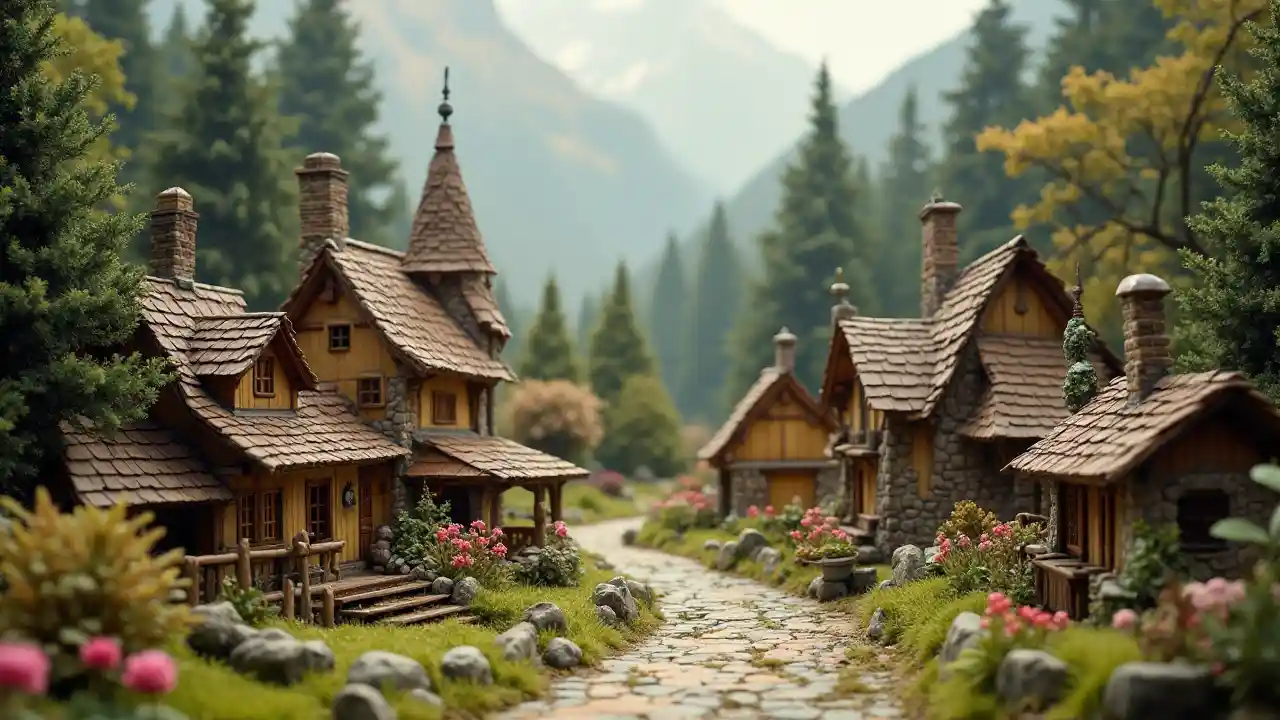 A Beautifully Crafted Diorama of a Fairy Tale Village