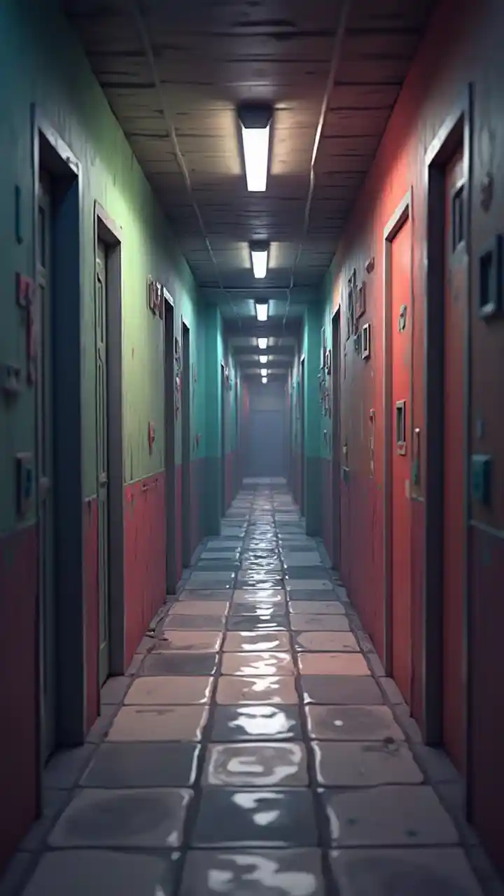 Exploring a High Poly Video Game Hallway Environment