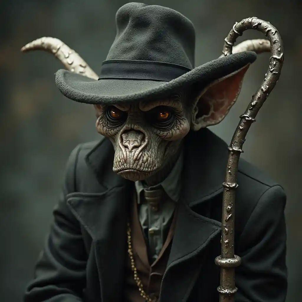 The Enigmatic Gangster Goblin with a Silver Cane