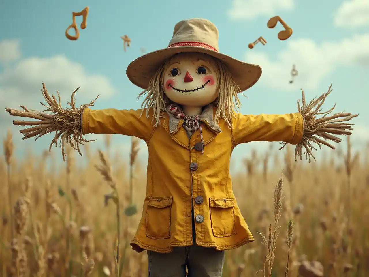 The Musical Dance of the Scarecrow in the Field