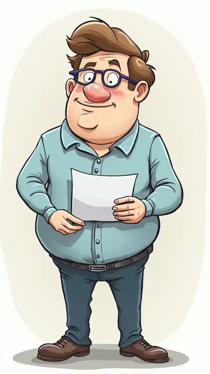 Application Submission Cartoon Featuring Office Interaction