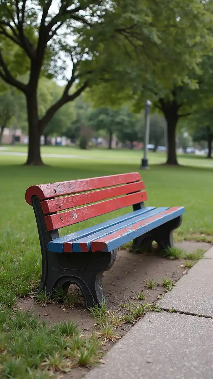A Creative Superman-Themed Park Bench Design