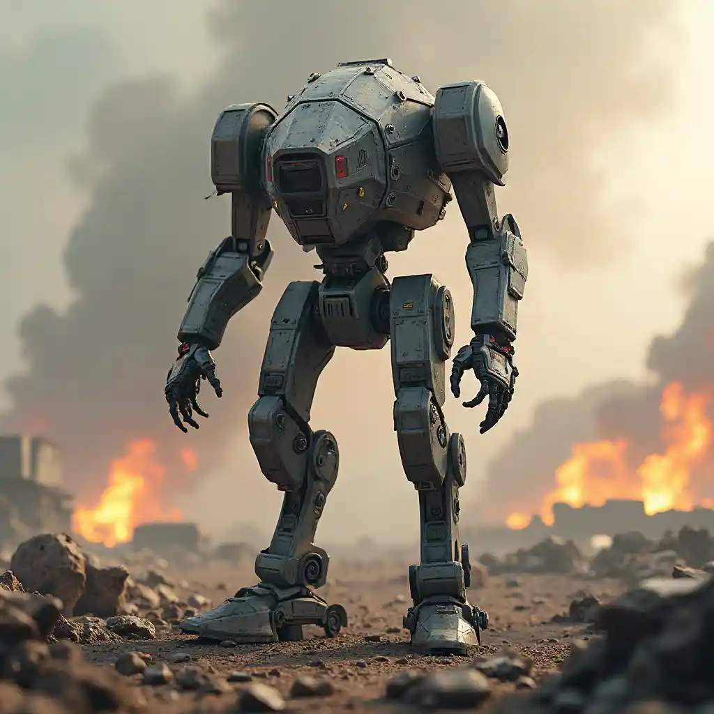 A Striking Image of a B1 Battle Droid in Combat
