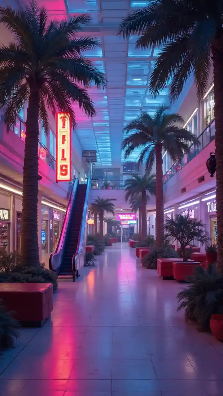 Exploring the Vaporwave Aesthetic of Abandoned 80s Malls