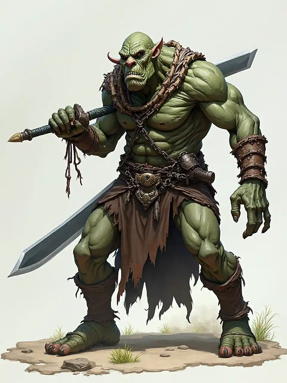 The Mighty Orc with a Large Black Sword