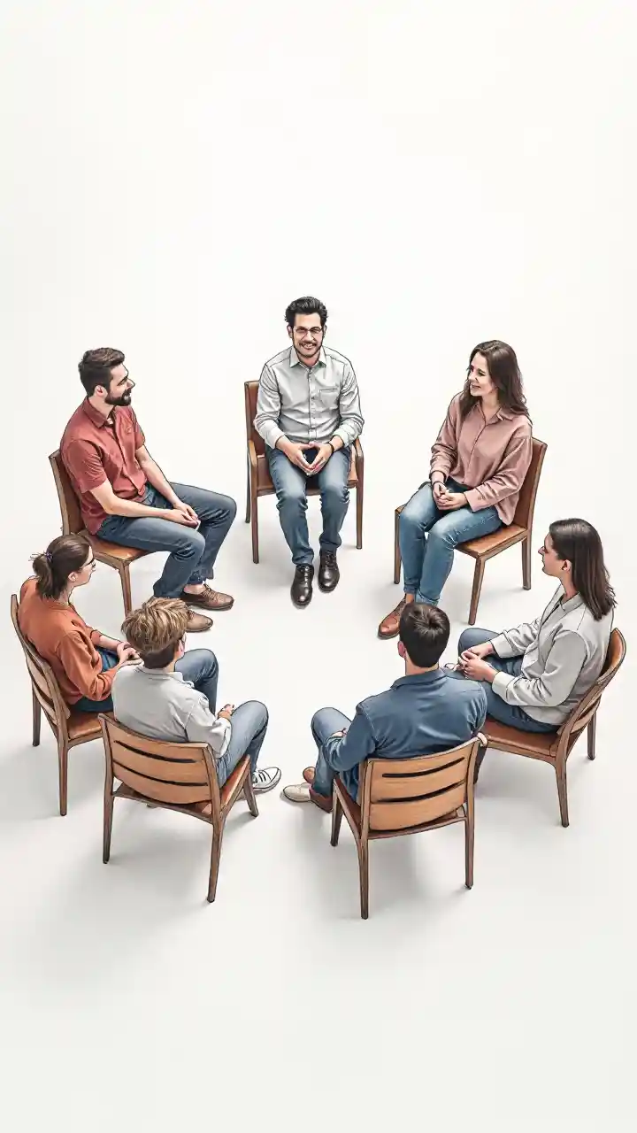 Illustrative Guide for Group Therapy Sessions with People in Circle