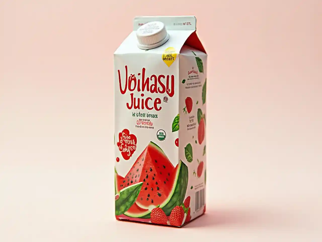 Refreshing and Sweet Carton of Watermelon Juice