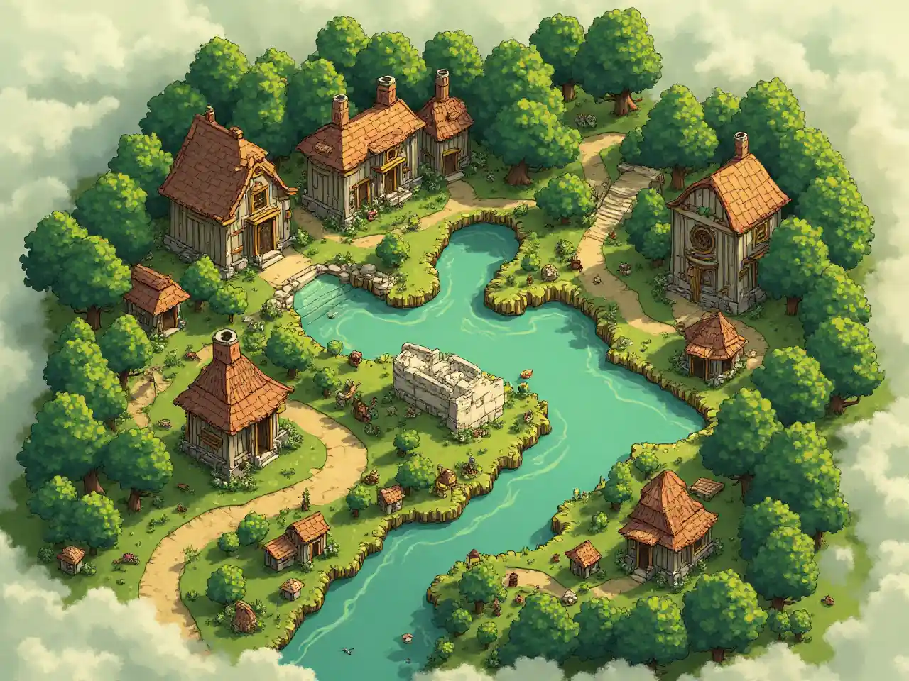 A Magical Map of the Leprechaun Theme Park Attractions